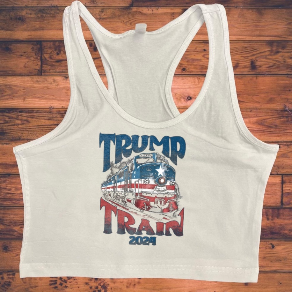 Trump Train 2024 Crop Tank - Gem
